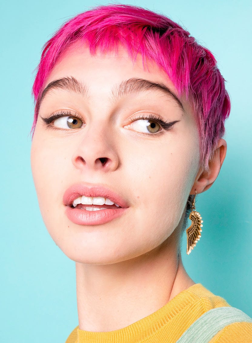 Pegasus Mini Drop Earrings Mirror Gold Tatty Devine Tatty Devine