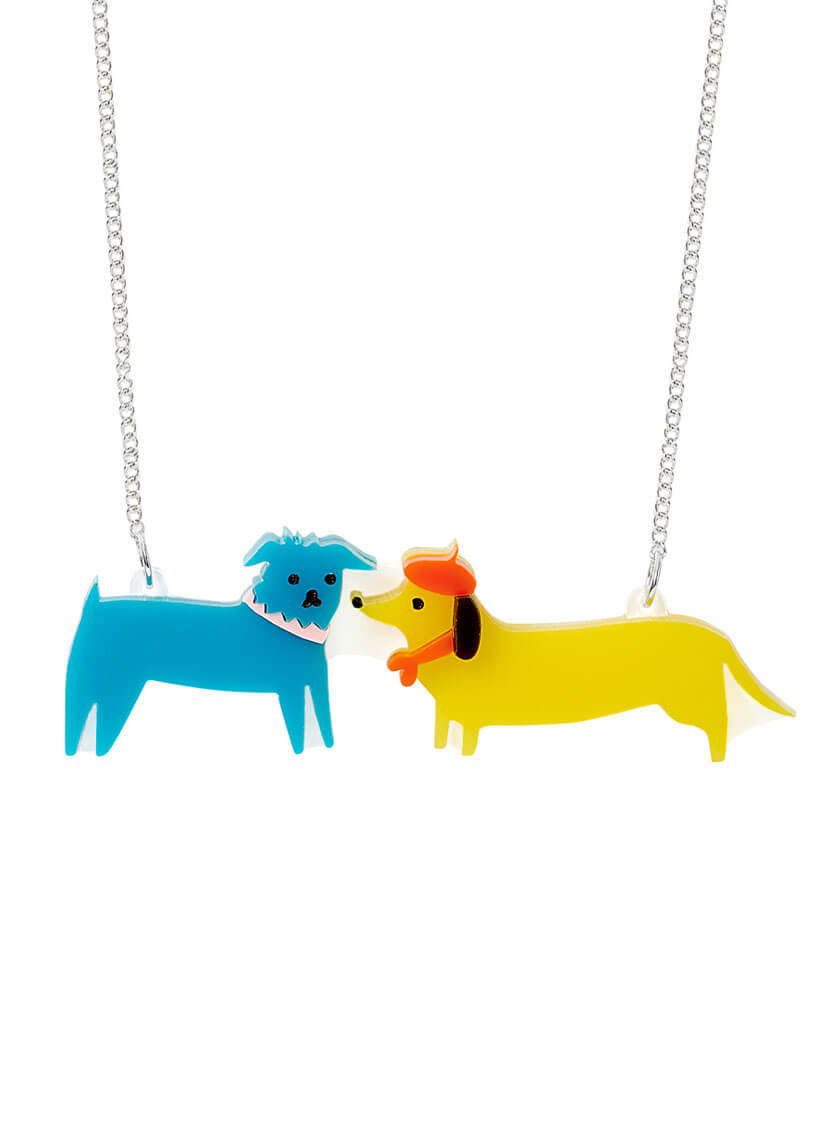 Dog Walk Necklace | Tatting Devine X The Printed Peanut – Tatty Devine
