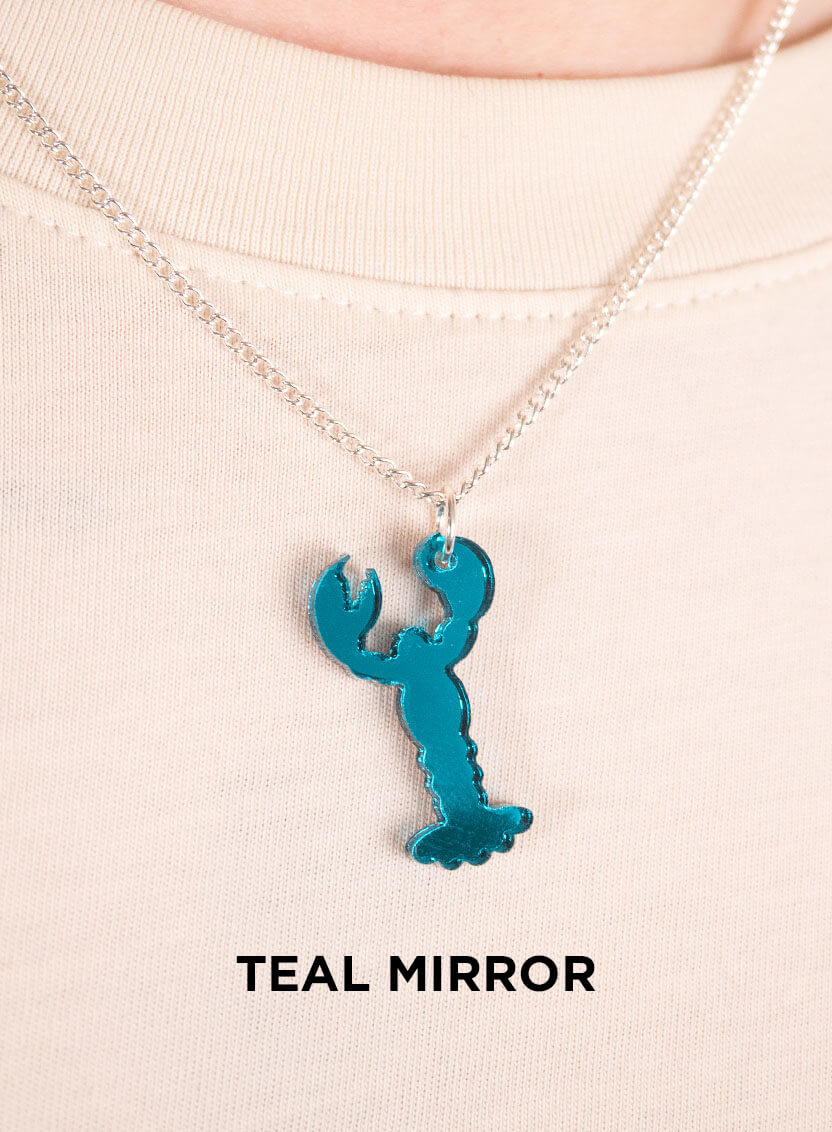 Lobster Charm Necklace - Red or Teal | Tatty Devine Charm Pendants