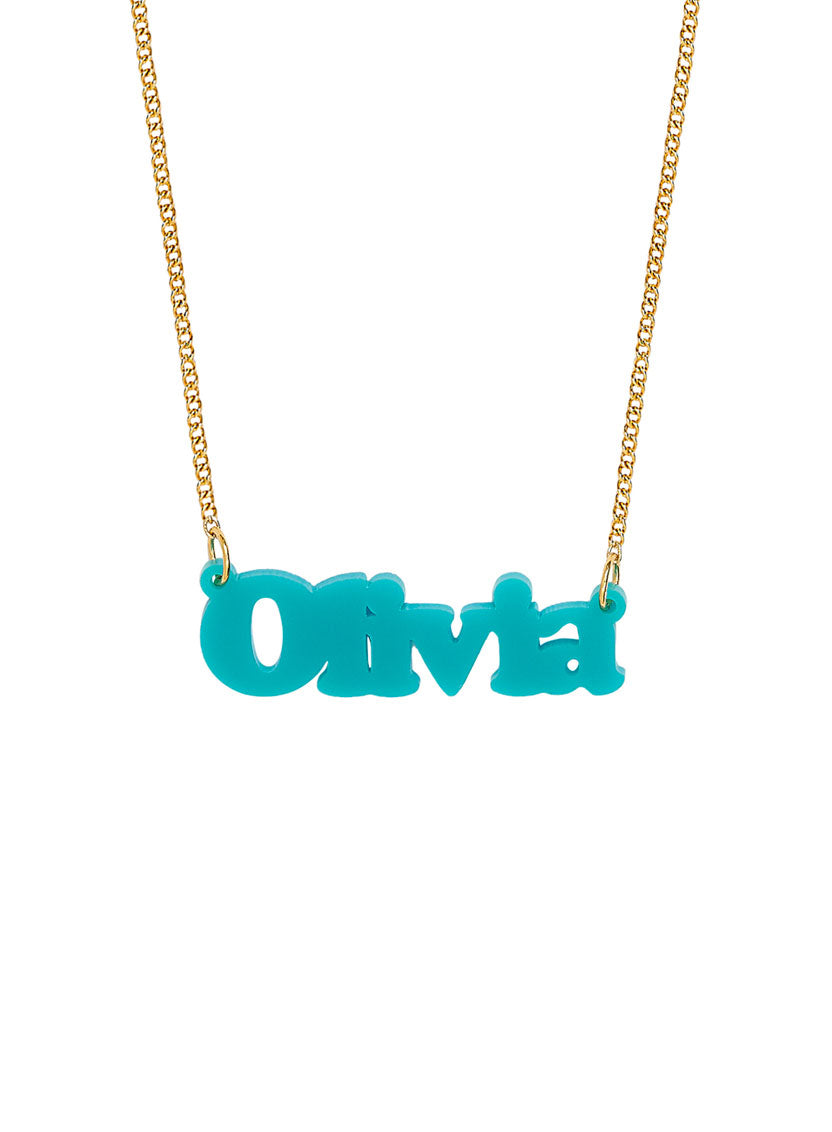 Name Necklace | Handmade in acrylic, personalised by you – Tatty Devine