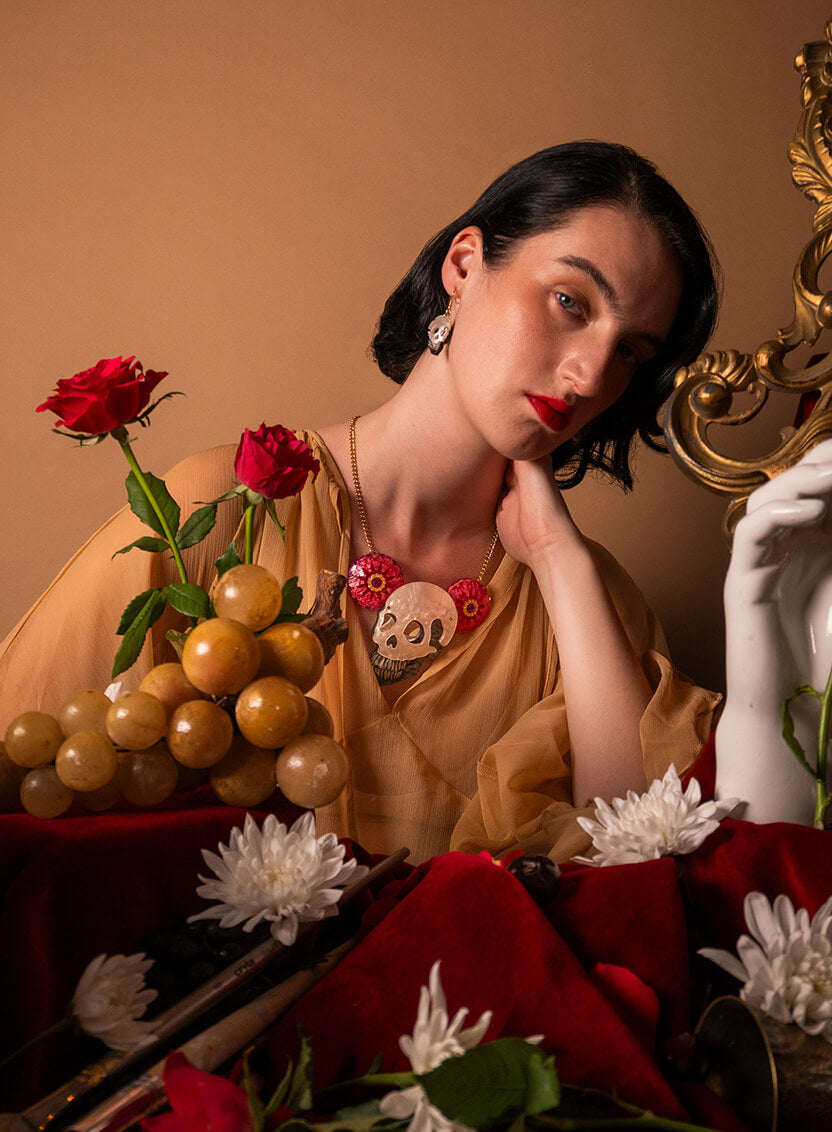Vanitas Skulls Statement Necklace | Limited Edition | Tatty Devine ...