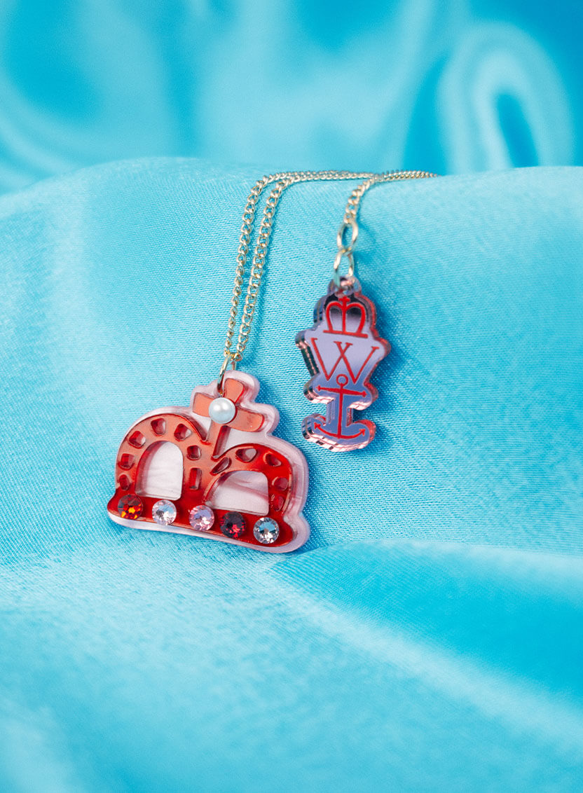 Alan Crown Pendant Necklace | Tatty Devine x Grayson Perry