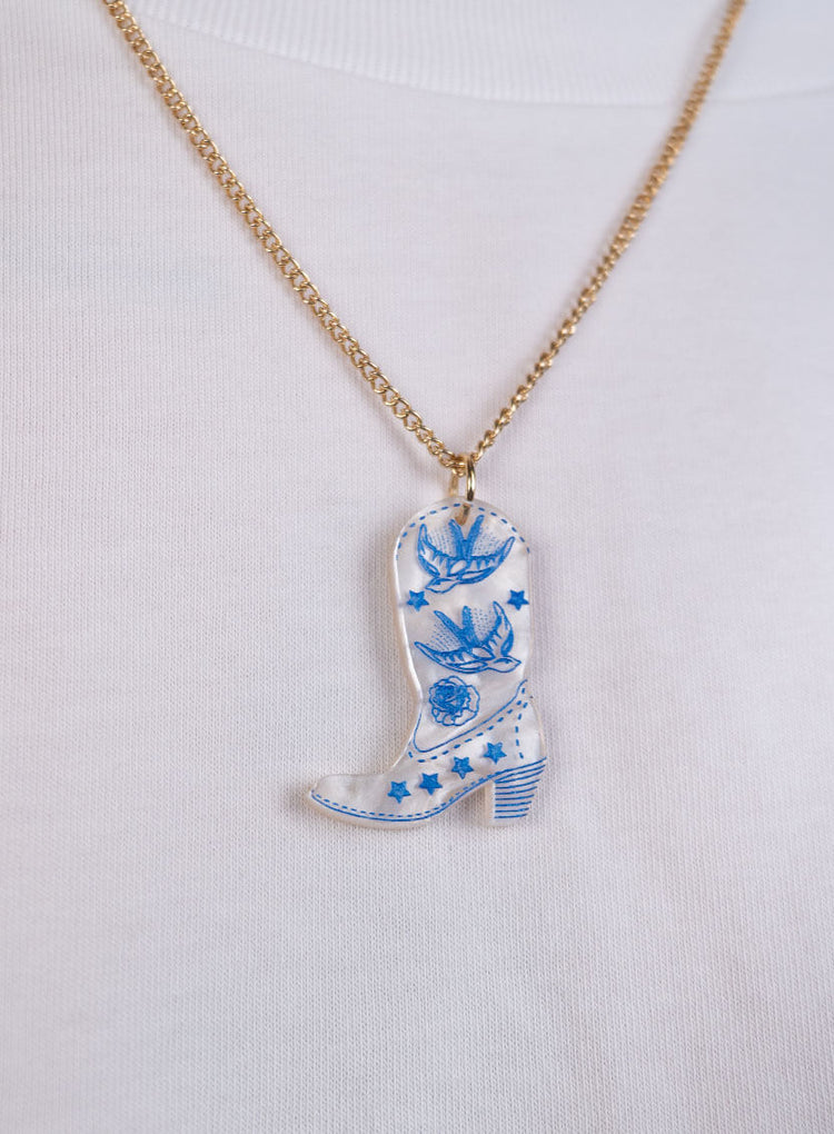 Western Cowboy Boot Pendant Necklace | Tatty Devine – Tatty Devine