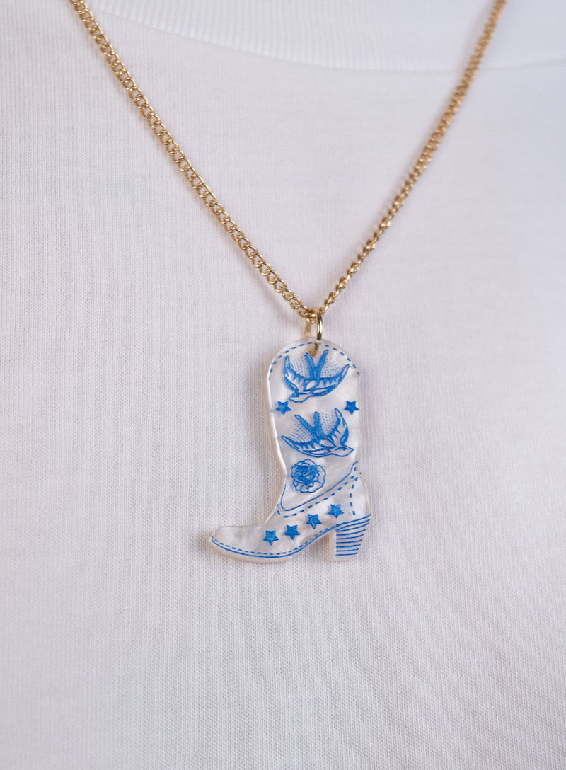 Western Cowboy Boot Pendant Necklace | Tatty Devine – Tatty Devine