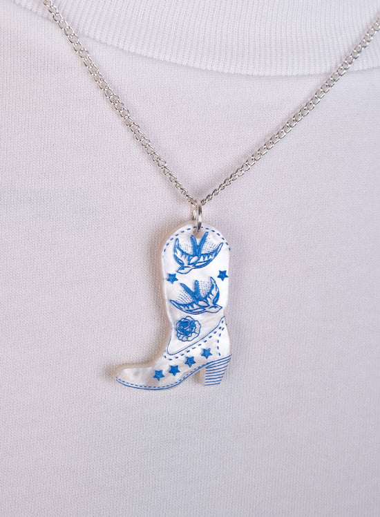 Western Cowboy Boot Pendant Necklace | Tatty Devine – Tatty Devine