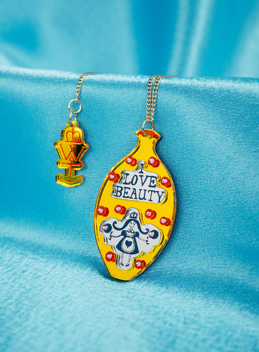 I Love Beauty Vase Pendant Necklace | Tatty Devine x Grayson Perry