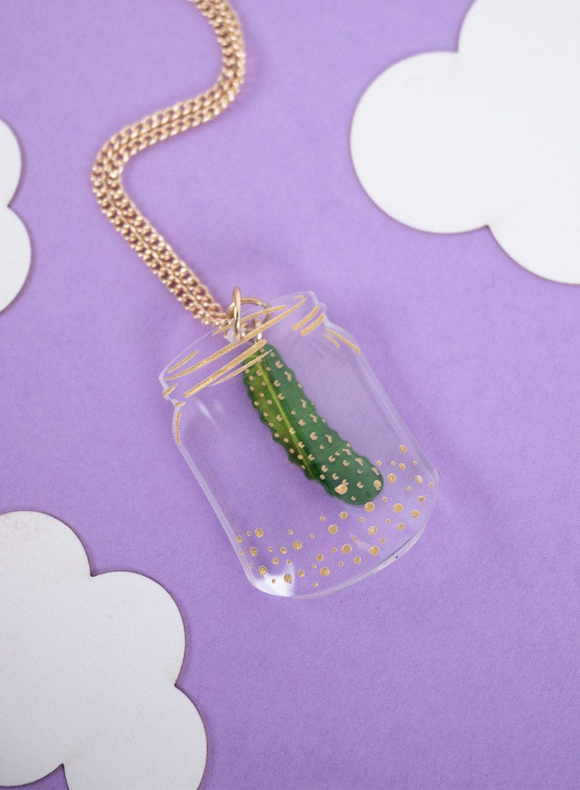 In a Pickle Gherkin Necklace made from acrylic | Tatty Devine – Tatty ...