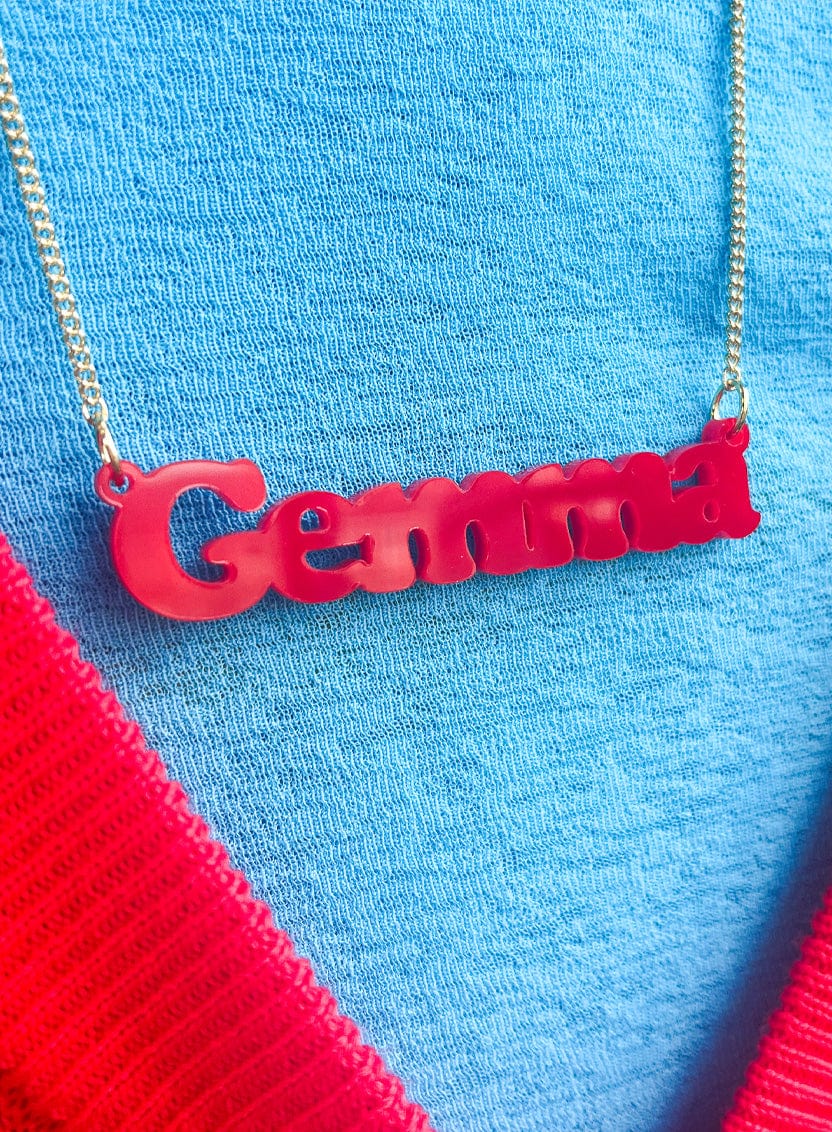Personalised Name Necklace | Custom Nameplate Necklace | Tatty Devine ...