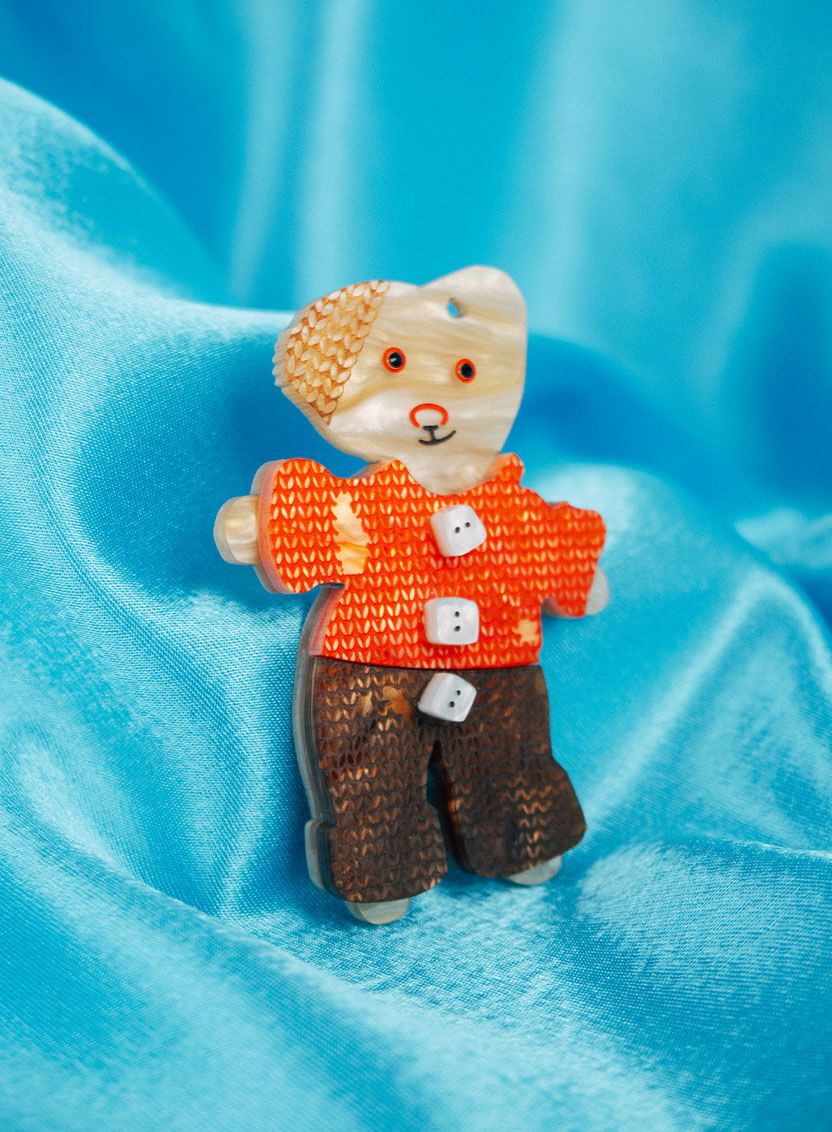 Original Alan Measles Brooch | Tatty Devine x Grayson Perry