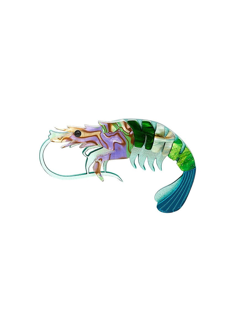 Pearly Prawn Brooch - Green | Tatty Devine – Tatty Devine