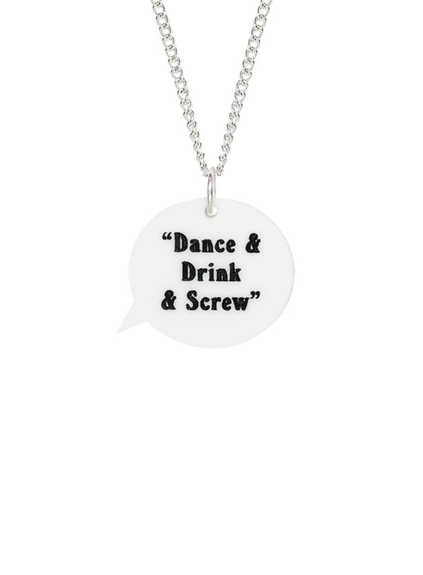 Pulp Speech Bubble Necklace - Dance and Drink | Tatty Devine – Tatty Devine